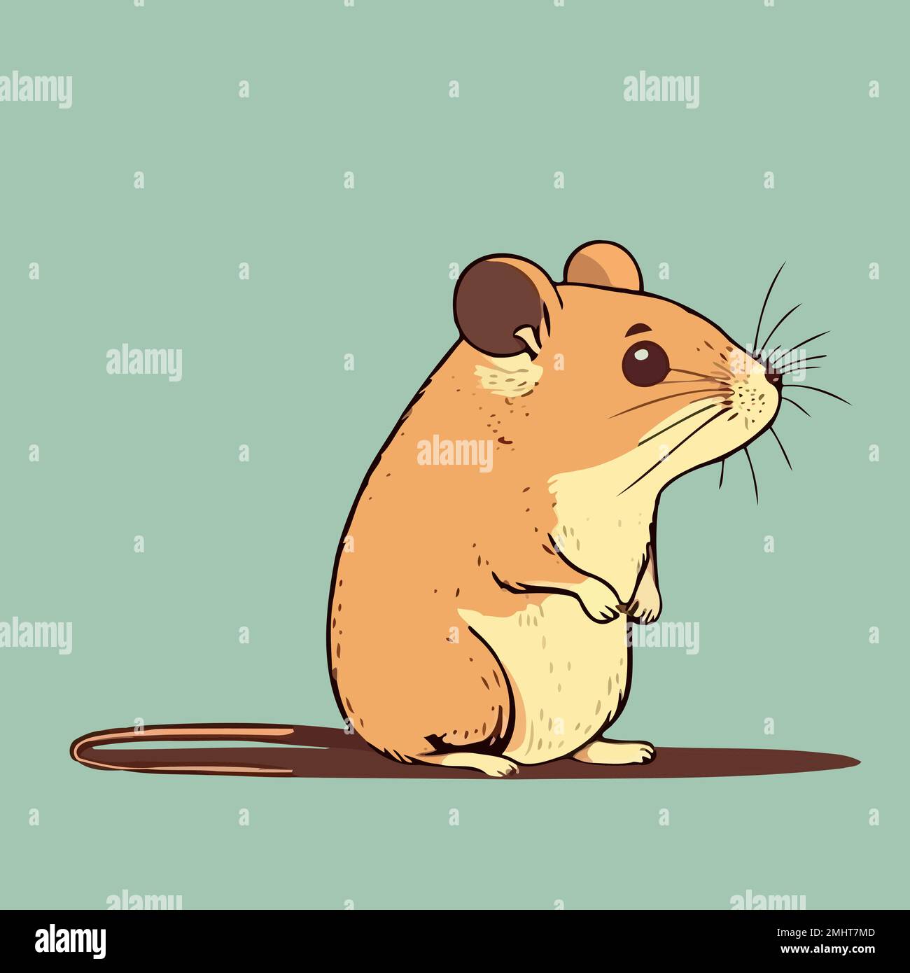 Vector illustration of small rodent mammal animal isolated Stock Vector ...