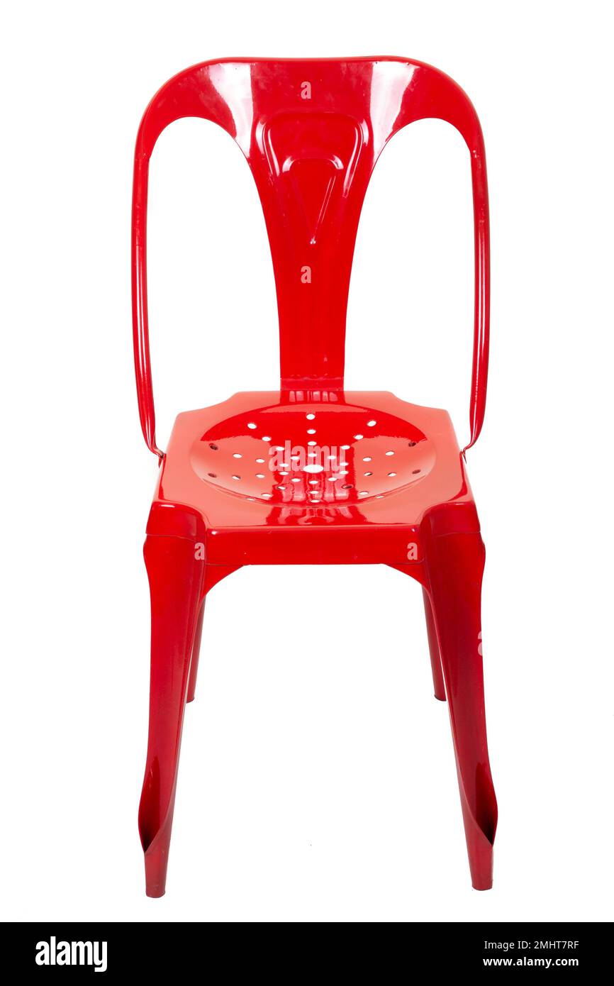 metal red chair in contemporary loft industrial style Stock Photo - Alamy