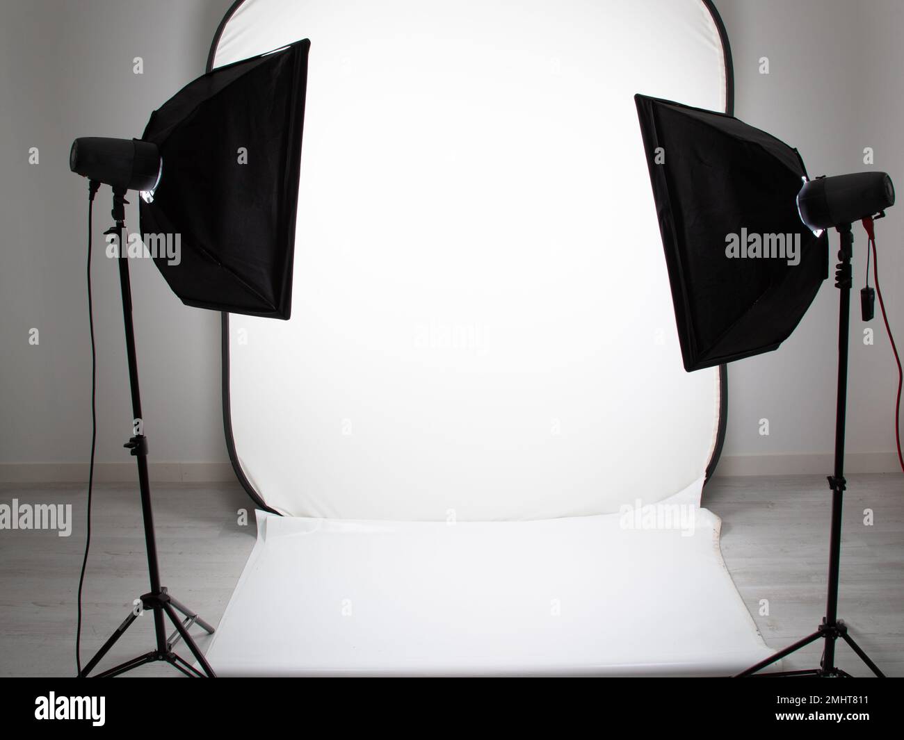 white setup photographer modern photo studio room with professional ...