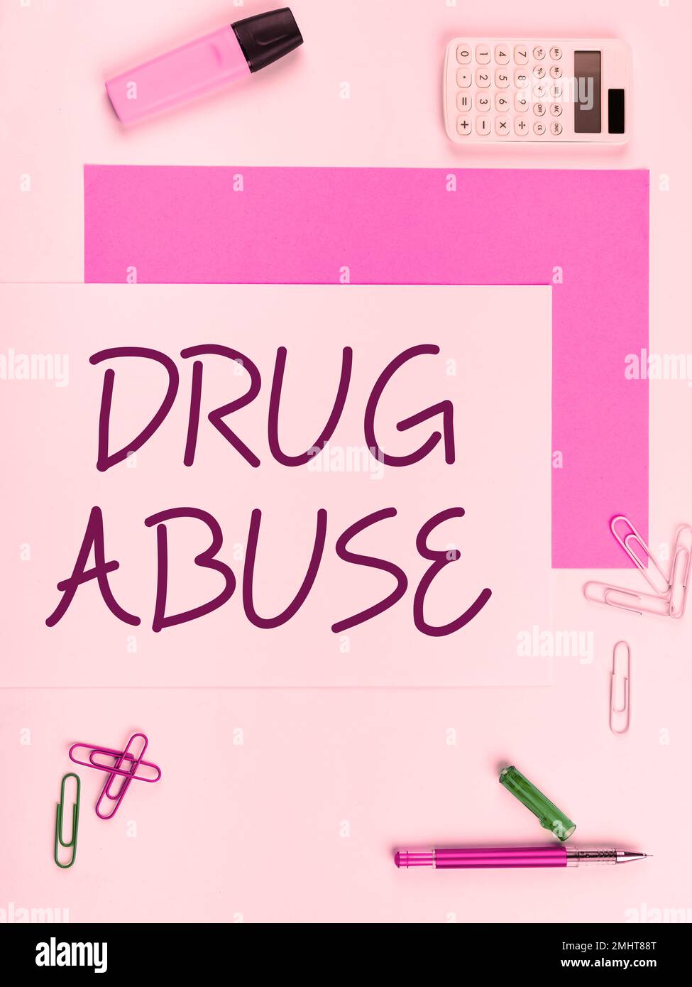 Text caption presenting Drug Abuse. Word Written on Compulsive drug ...