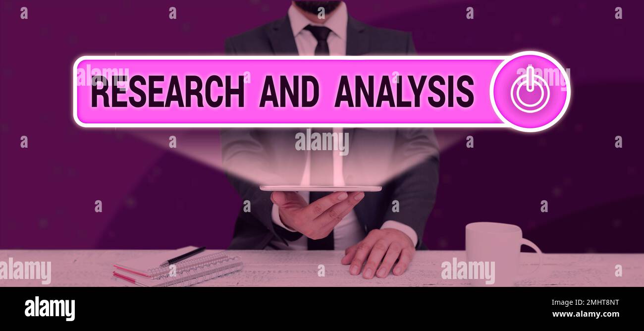 Sign displaying Research And Analysis. Word Written on Strategic ...