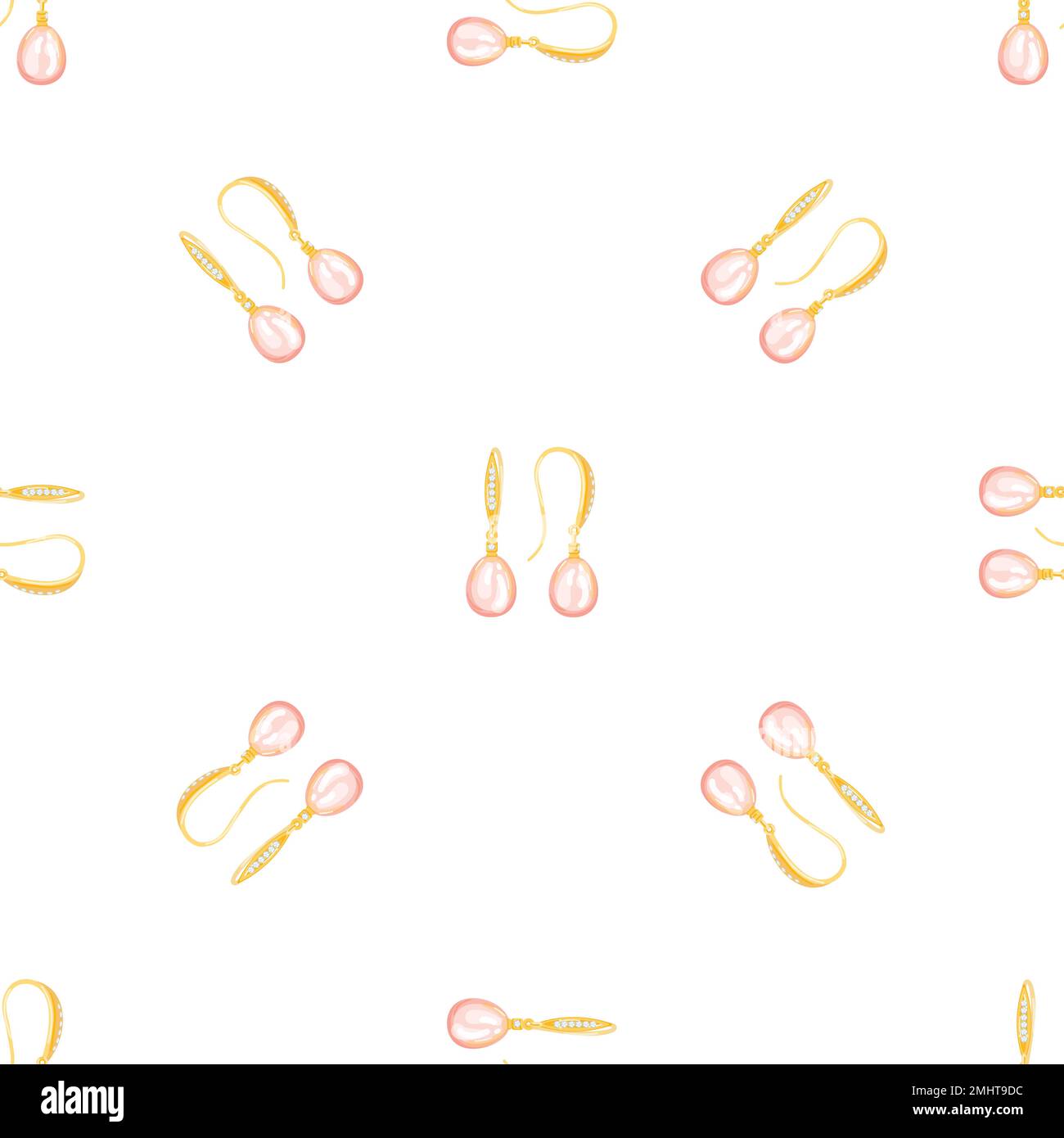 Ear Jewellery Pattern Seamless Vector Stock Vector Image And Art Alamy