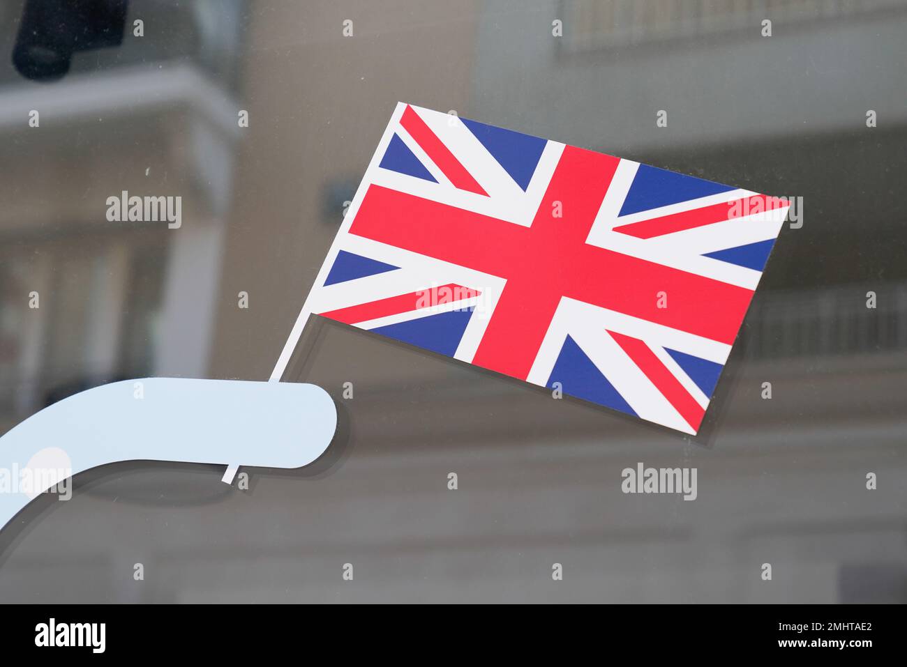 british window sticker of English flag of the United Kingdom in England ...