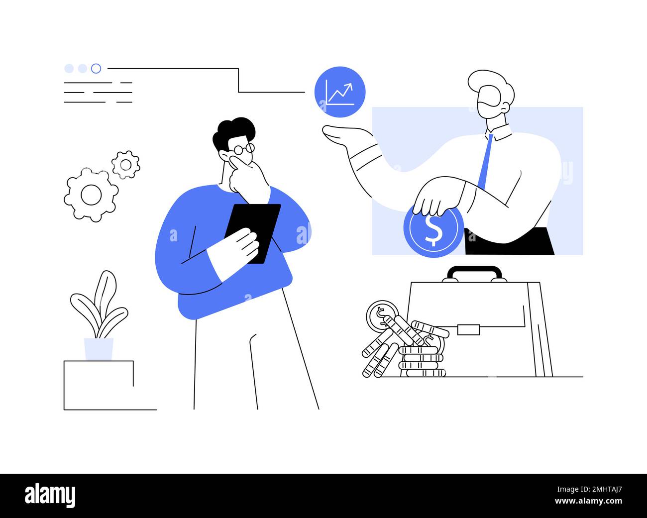 Financial adviser abstract concept vector illustration Stock Vector ...