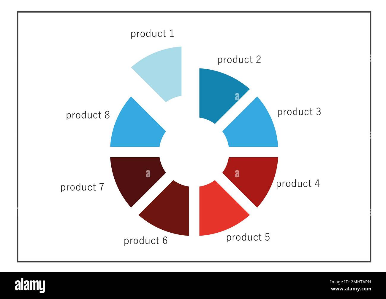 Illustration of colorful diagram on white background Stock Photo - Alamy