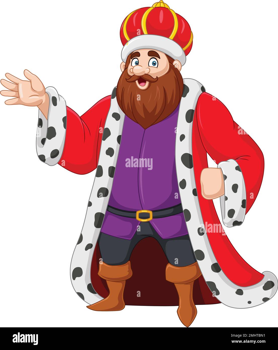 Cartoon king standing on white background Stock Vector Image & Art - Alamy