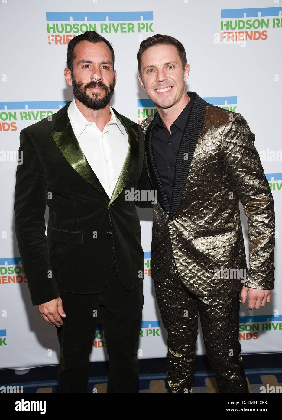 Singer Jake Shears, right, and Josh Wood attend the annual Hudson River ...