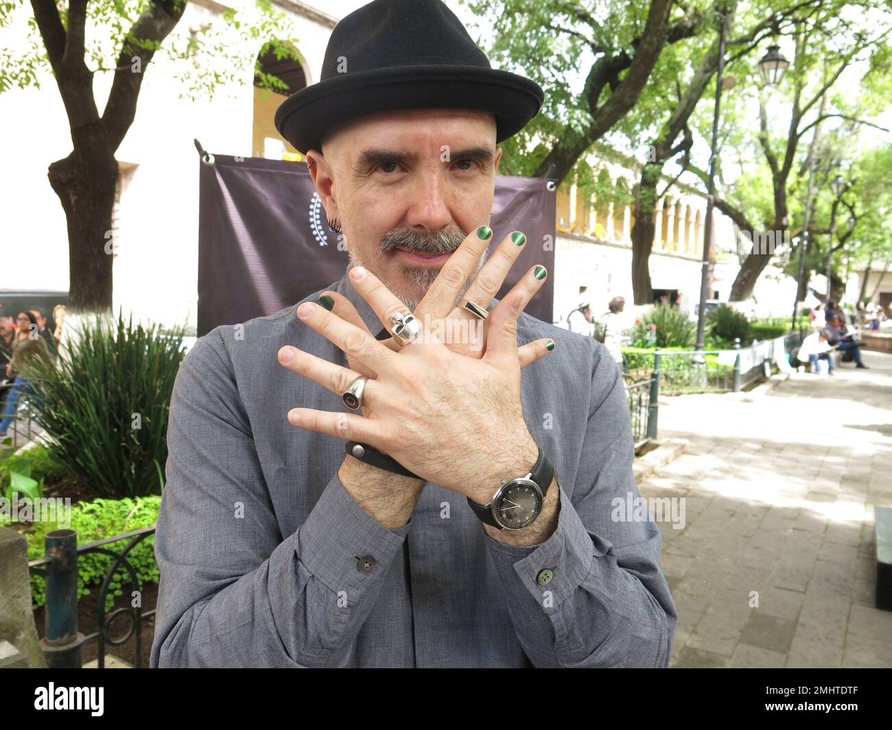 Mexican filmmaker Hari Sama, of the film "Esto no es Berlin," poses for ...