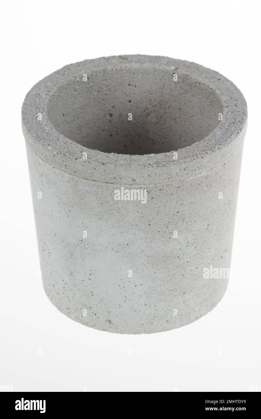 Modern round diy concrete planter pot for home decoration in white ...