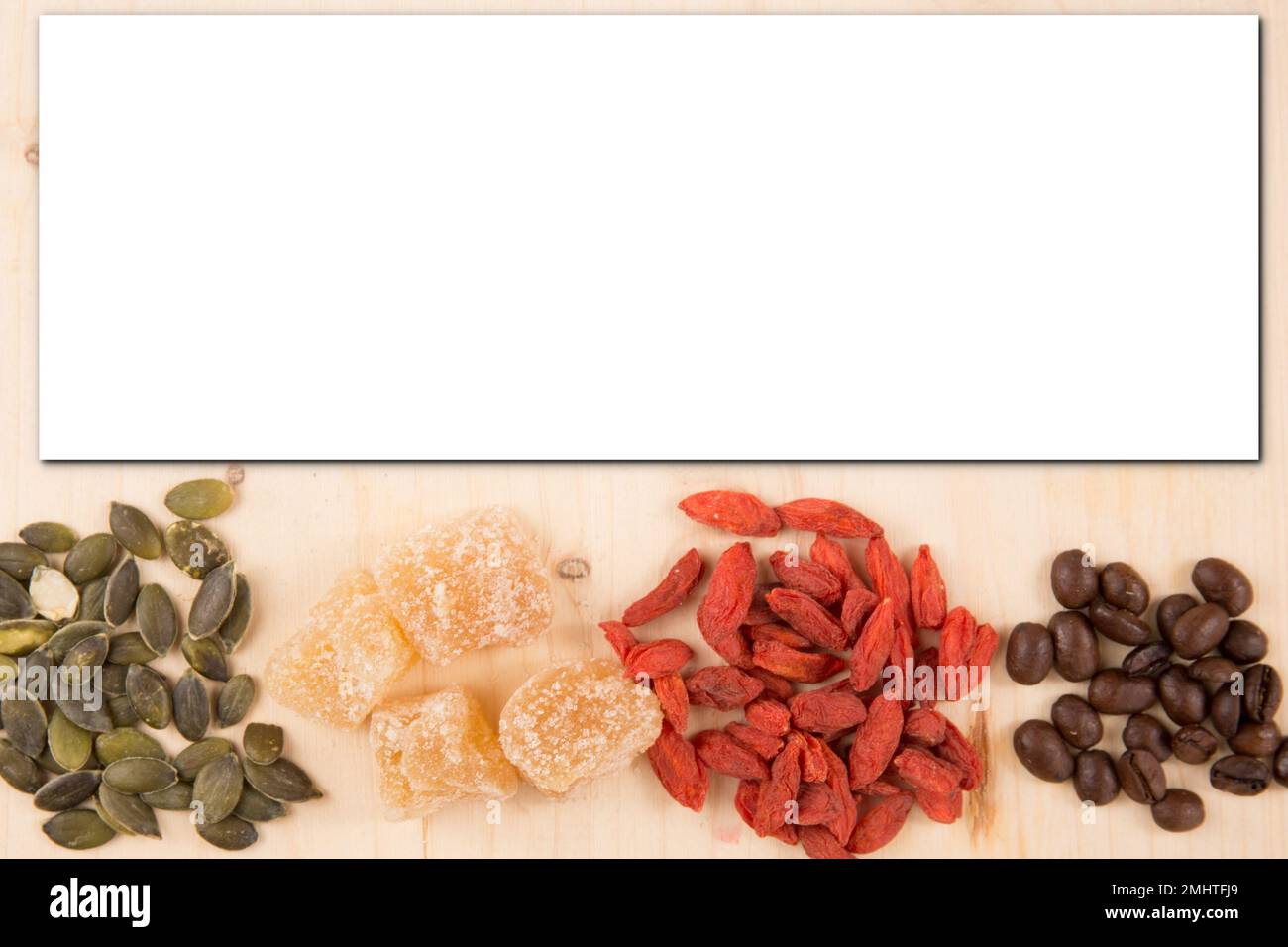 squash goji seed Mock Roasting Seeds coffee and dried fruit wooden ...