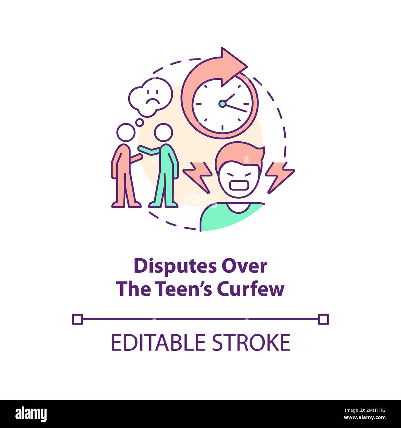 Teenager curfew Stock Vector Images - Alamy