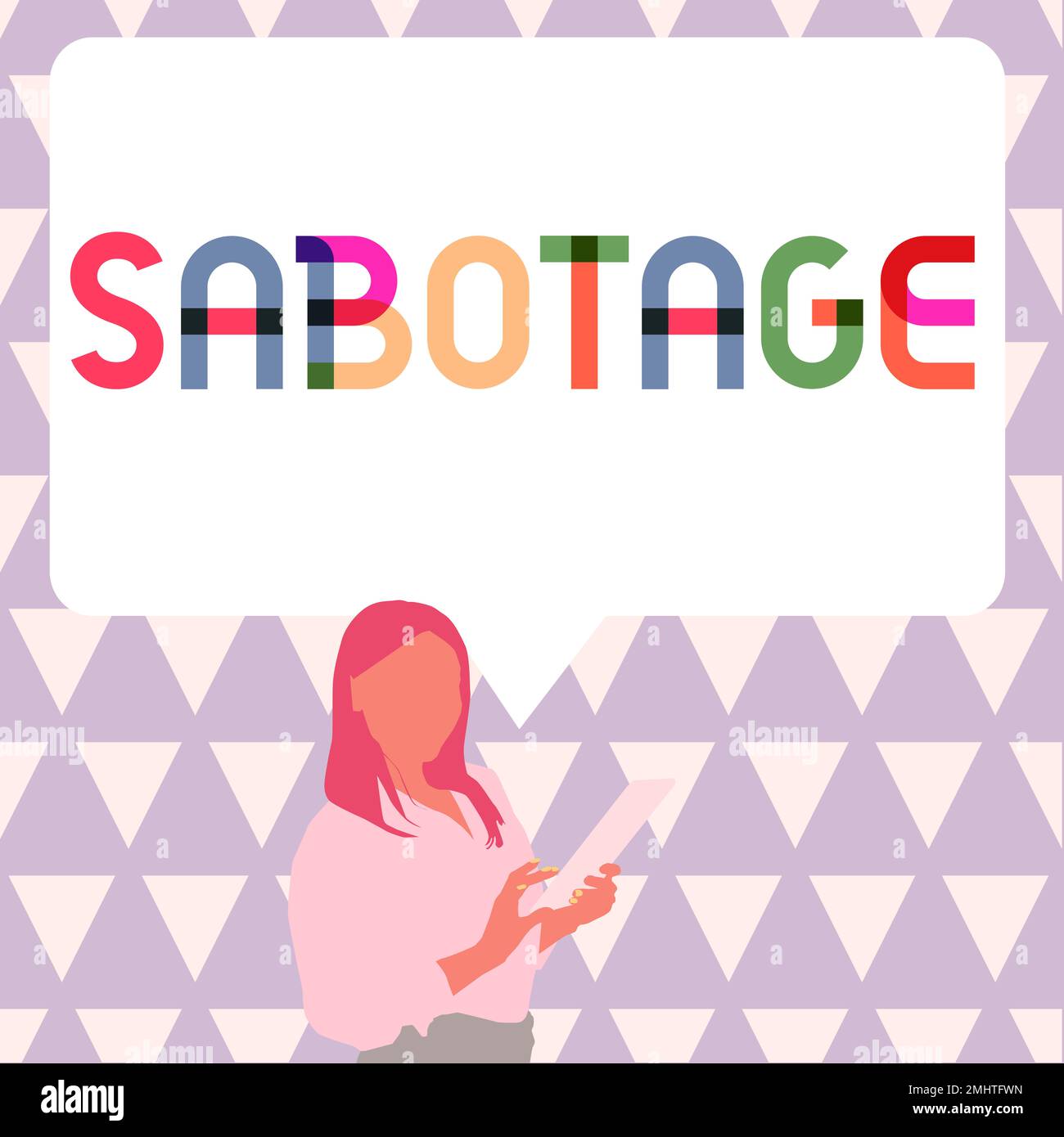 Writing displaying text Sabotage. Word Written on destruction of an ...