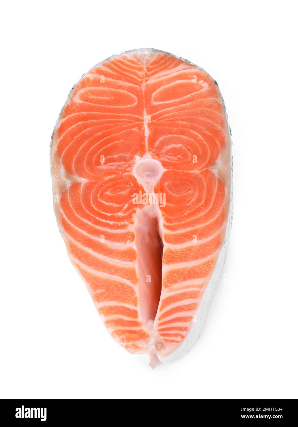 Fresh raw salmon on white background, top view. Fish delicacy Stock ...