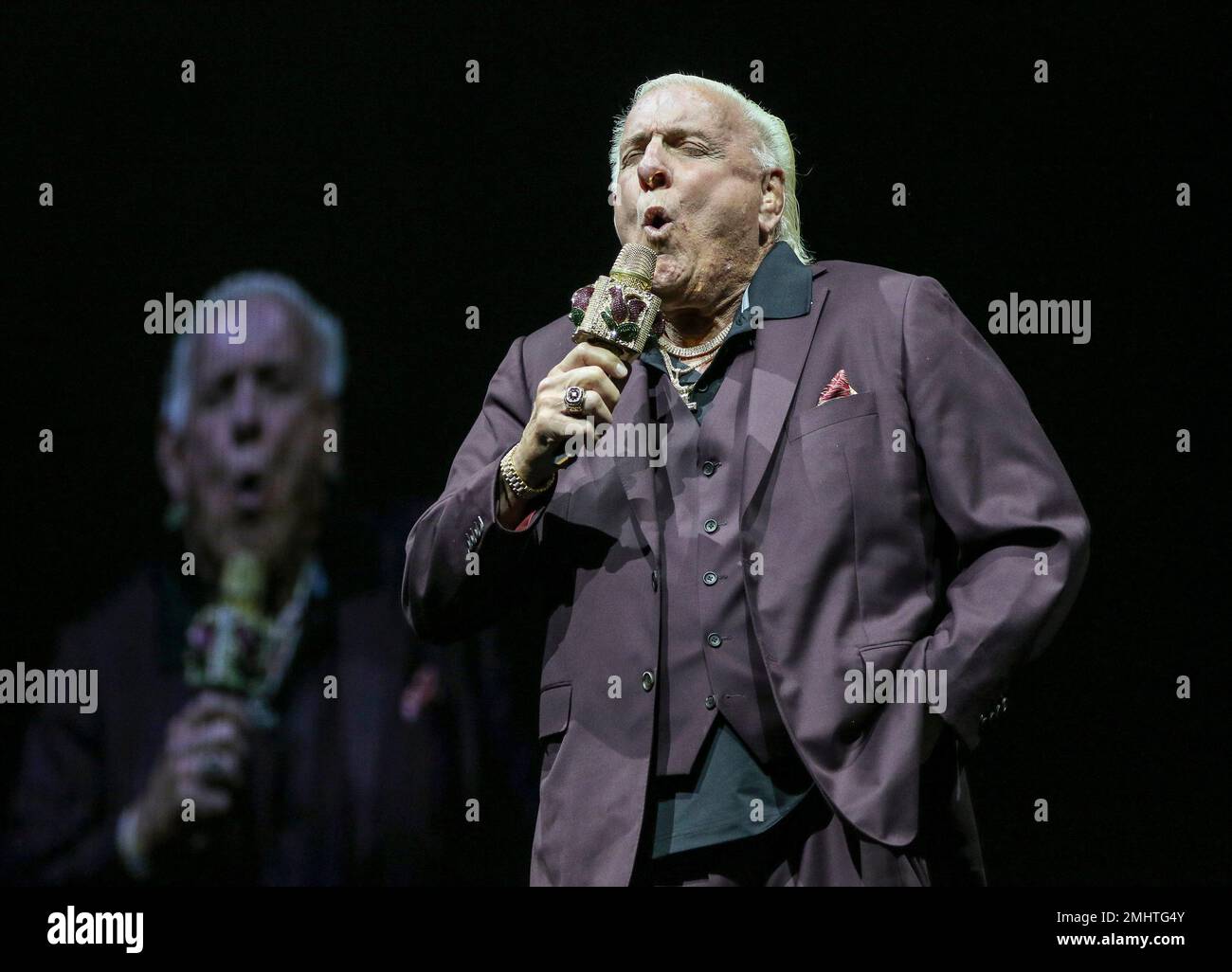 Ric Flair performs during the Runaway Tour at State Farm Arena on ...