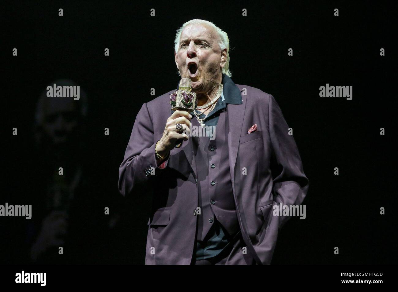 Ric Flair performs during the Runaway Tour at State Farm Arena on ...