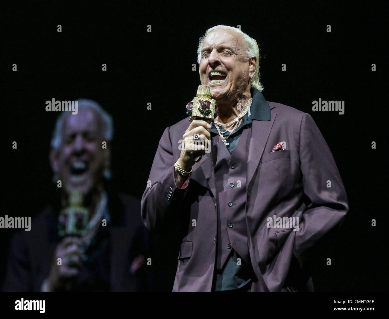Ric Flair performs during the Runaway Tour at State Farm Arena on ...