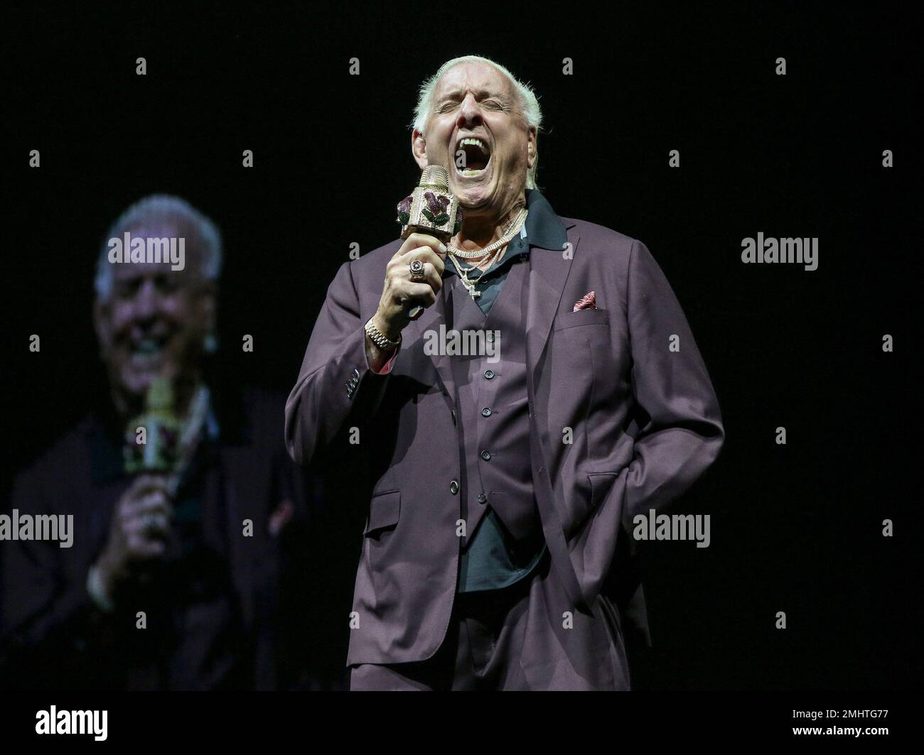 Ric Flair performs during the Runaway Tour at State Farm Arena on ...