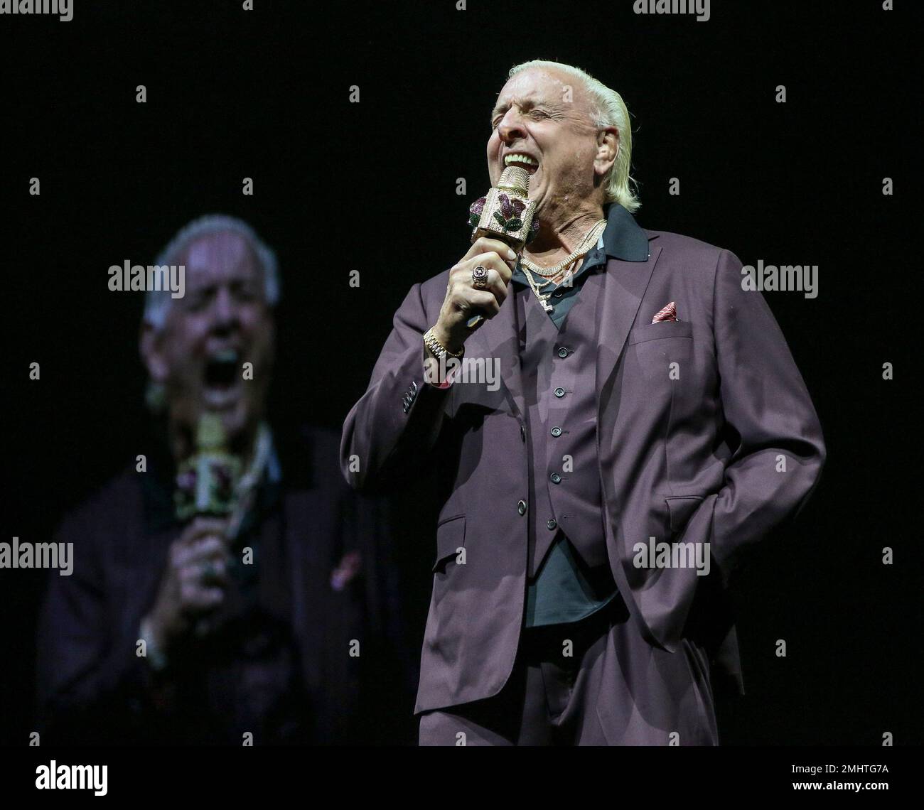 Ric Flair performs during the Runaway Tour at State Farm Arena on ...