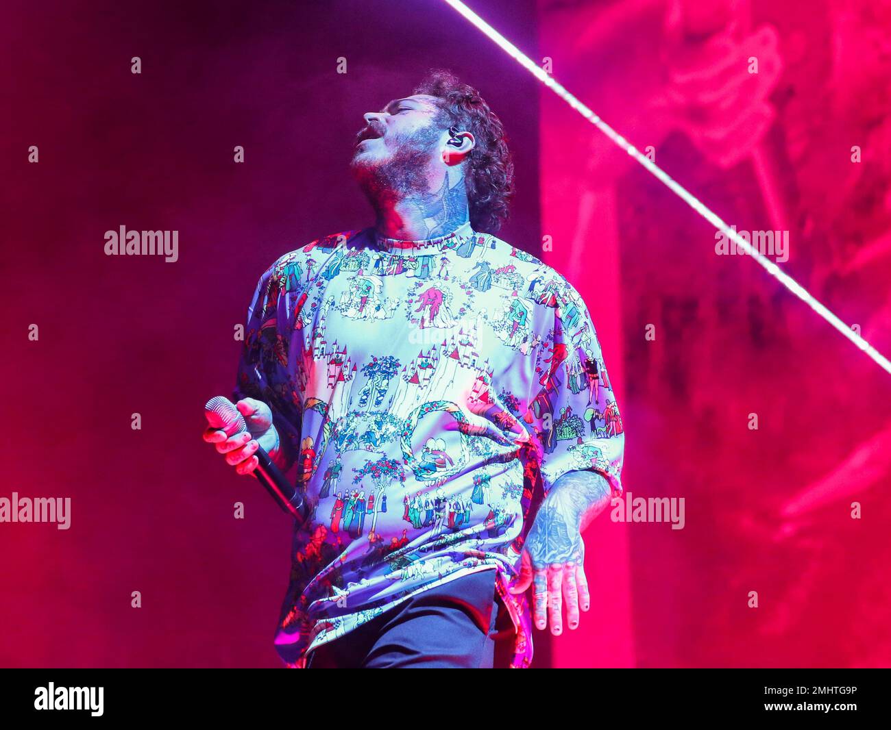 Post Malone performs during the Runaway Tour at State Farm Arena on ...