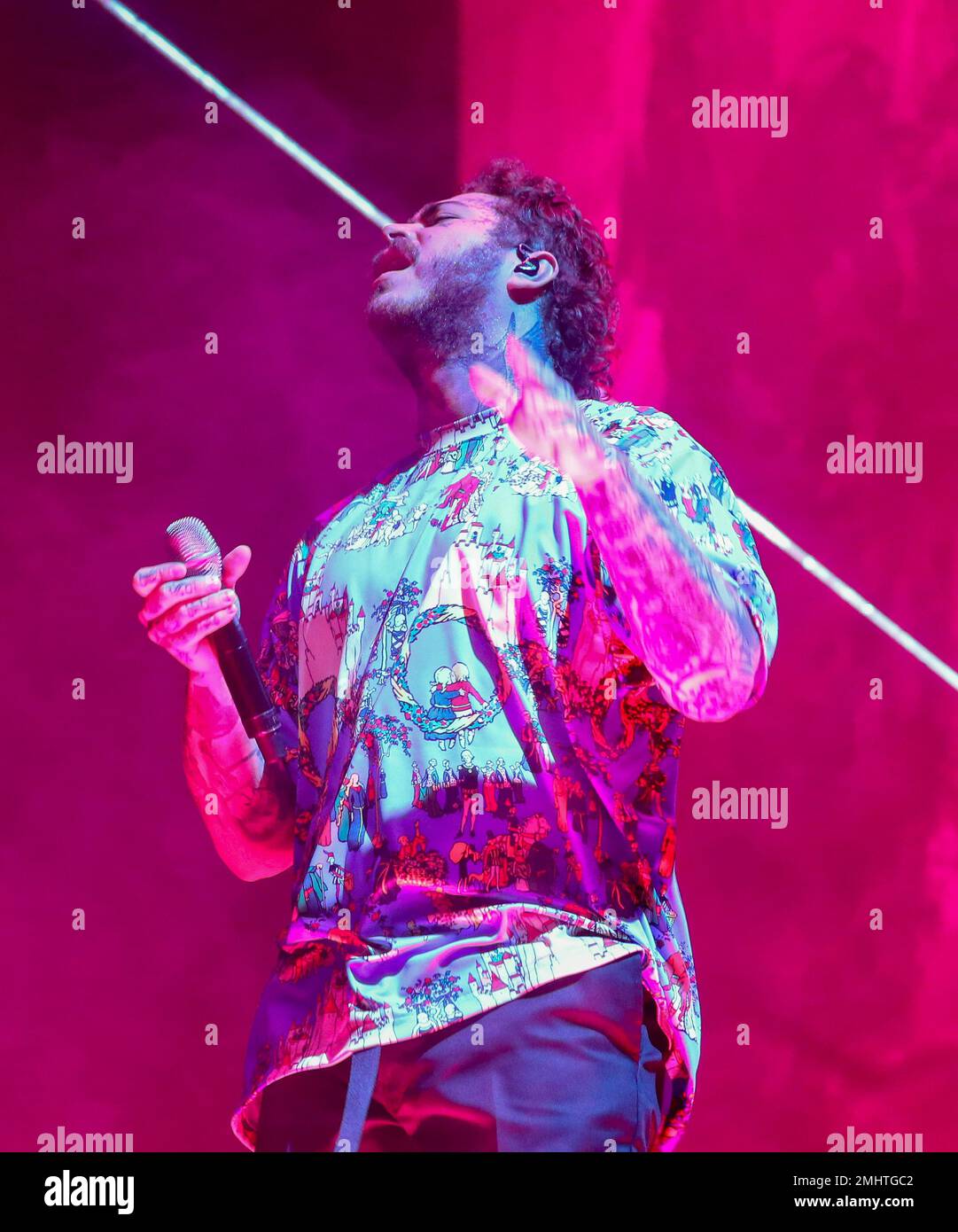 Post Malone performs during the Runaway Tour at State Farm Arena on ...