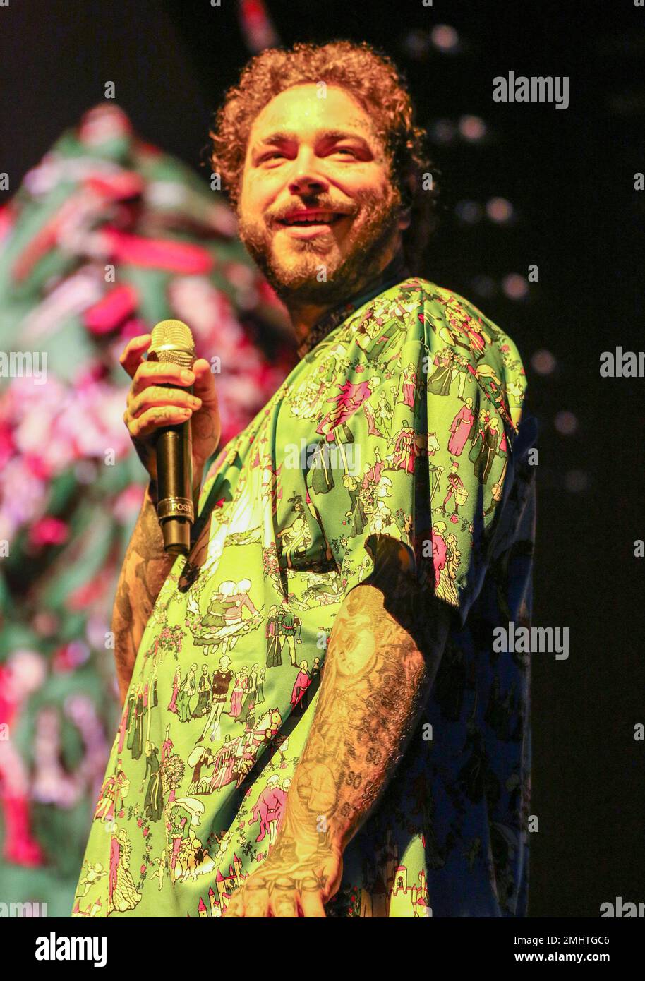 Post Malone performs during the Runaway Tour at State Farm Arena on ...