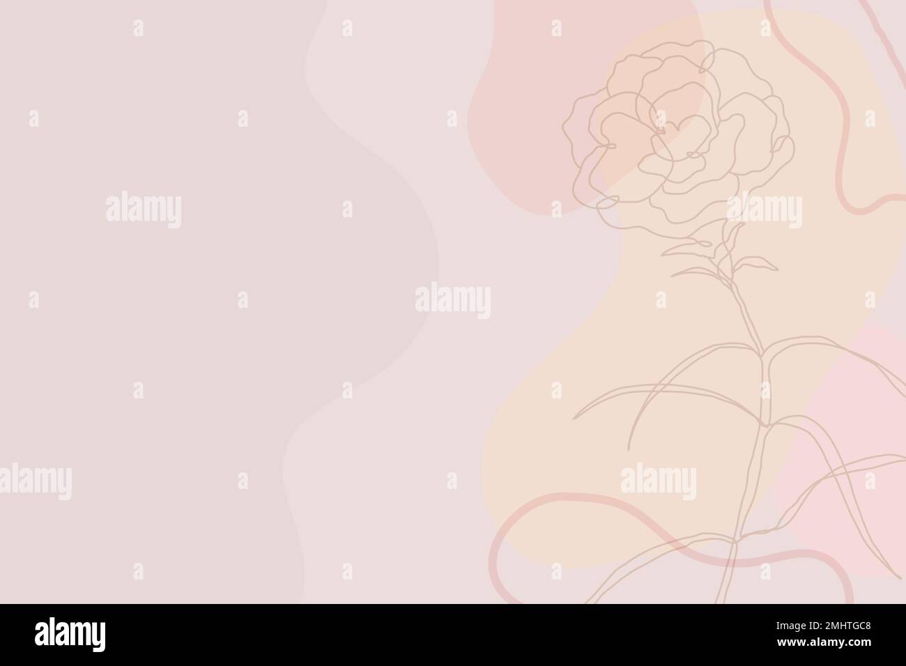 Simple flower background vector on pastel pink wallpaper with roses ...