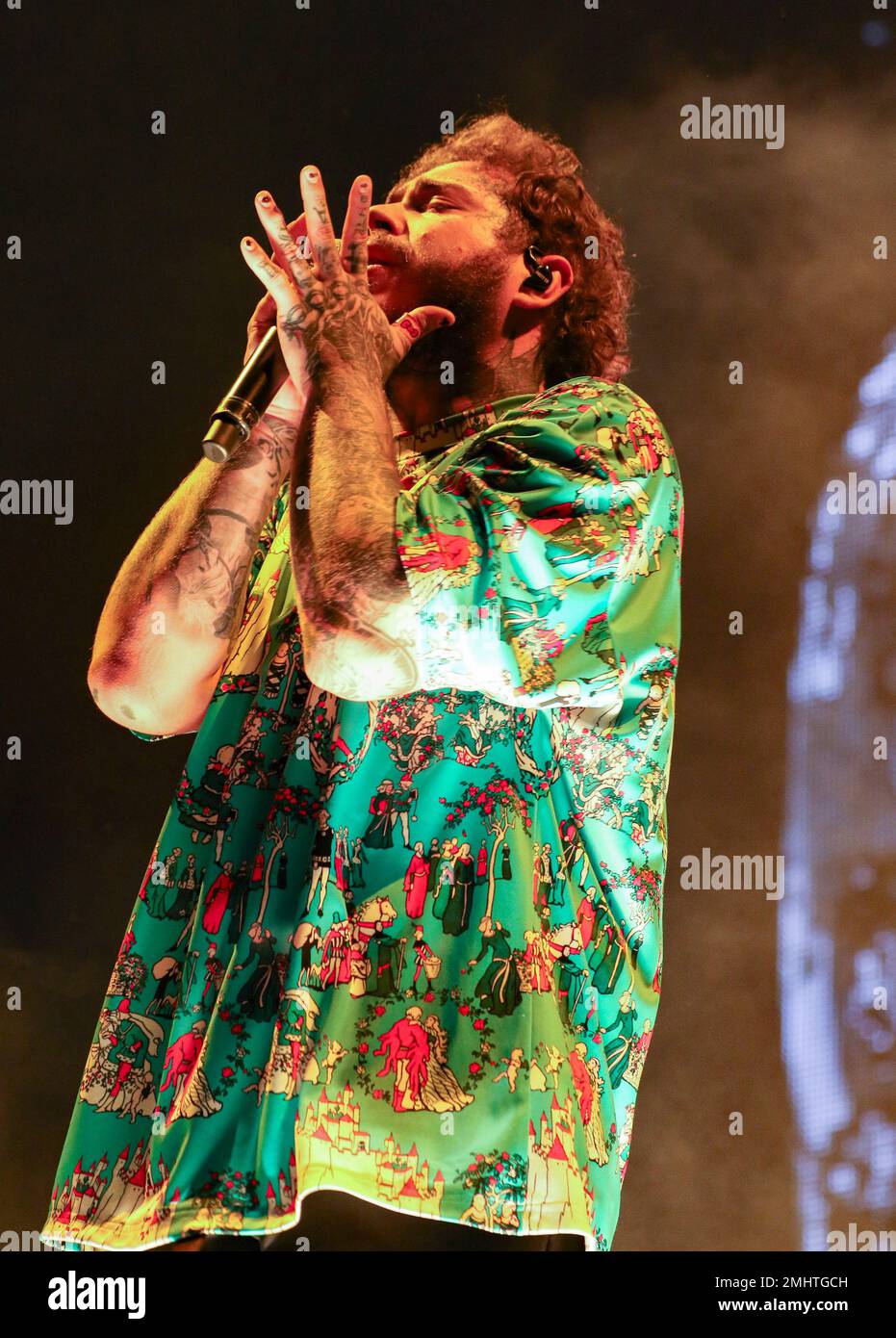 Post Malone performs during the Runaway Tour at State Farm Arena on ...