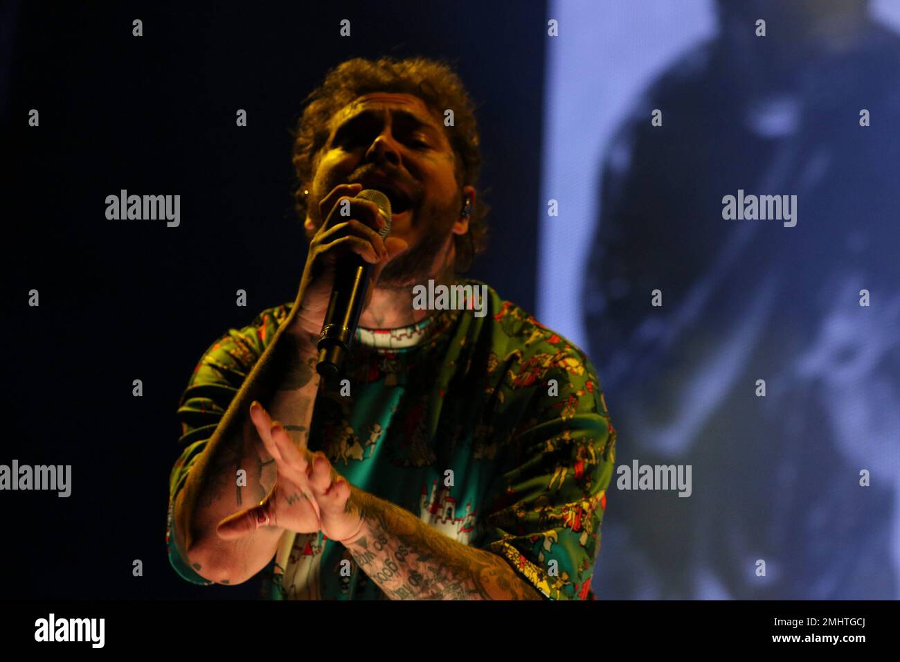 Post Malone performs during the Runaway Tour at State Farm Arena on ...