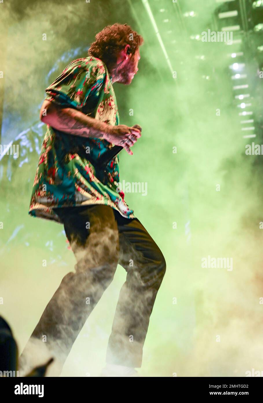 Post Malone performs during the Runaway Tour at State Farm Arena on ...