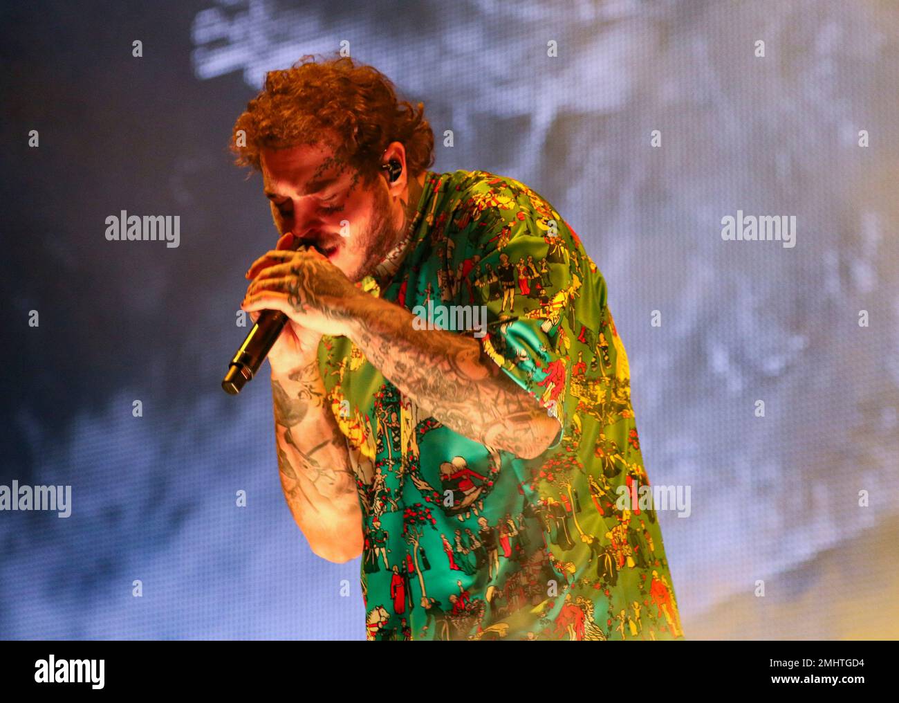Post Malone performs during the Runaway Tour at State Farm Arena on ...