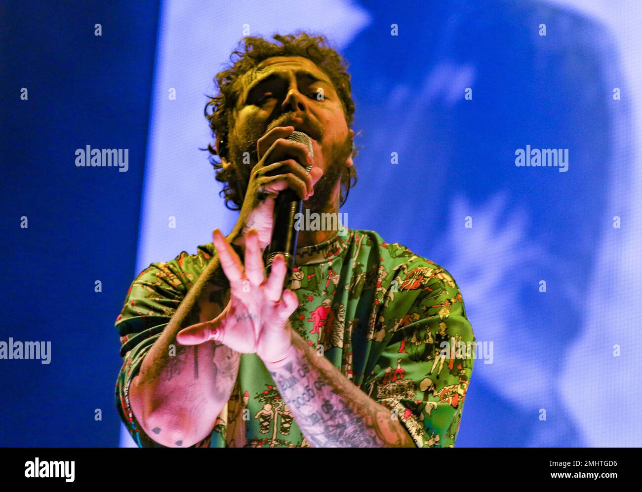 Post Malone performs during the Runaway Tour at State Farm Arena on ...