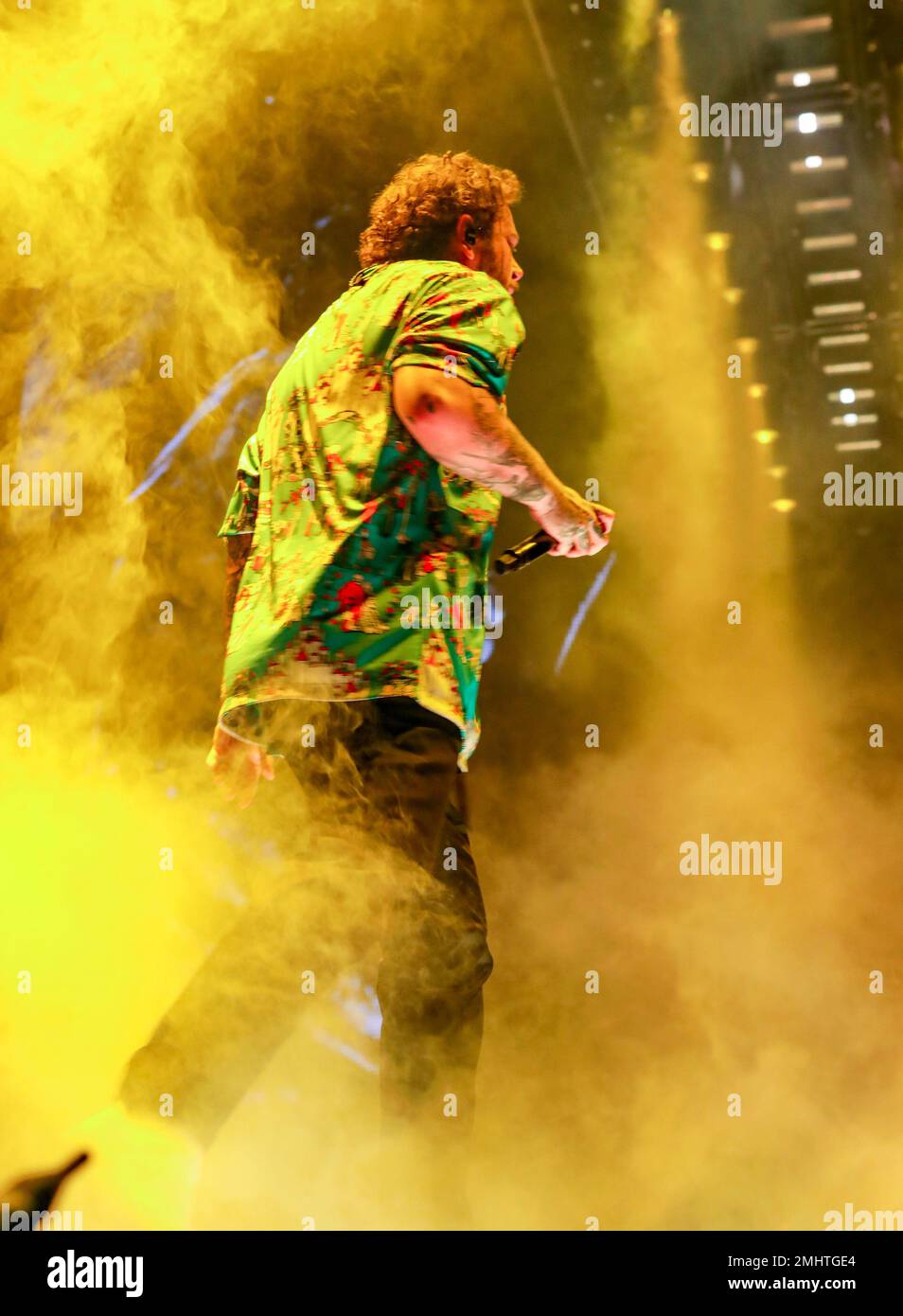 Post Malone performs during the Runaway Tour at State Farm Arena on ...