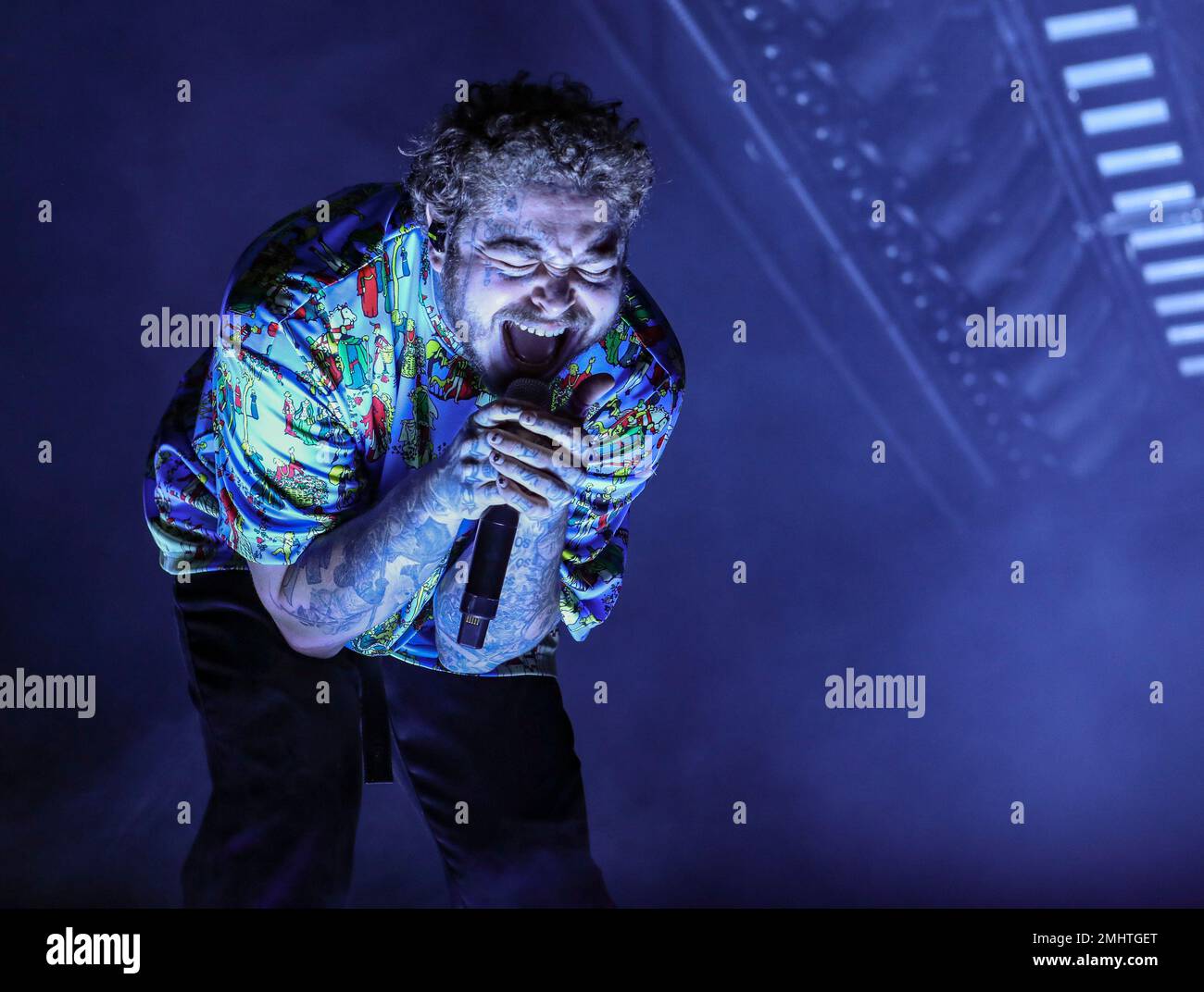Post Malone performs during the Runaway Tour at State Farm Arena on ...