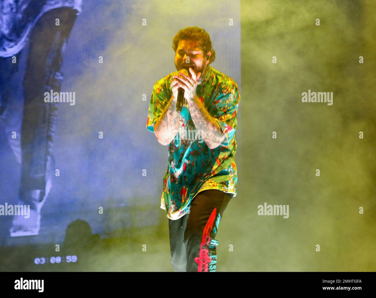 Post Malone performs during the Runaway Tour at State Farm Arena on ...