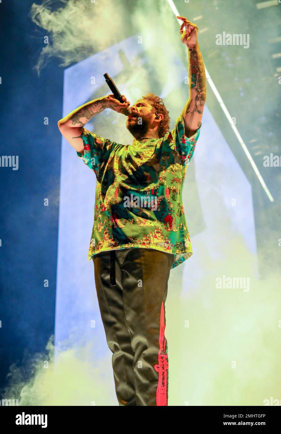 Post Malone performs during the Runaway Tour at State Farm Arena on ...