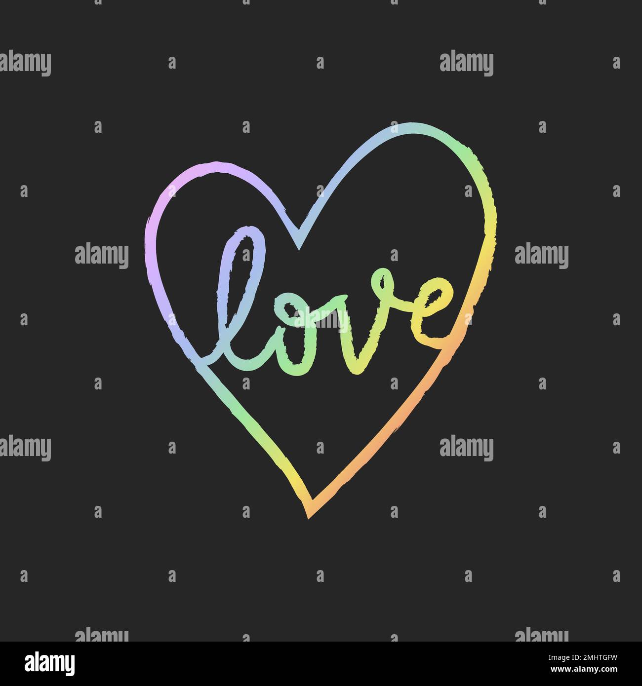 Love heart element vector in doodle style Stock Vector Image & Art - Alamy