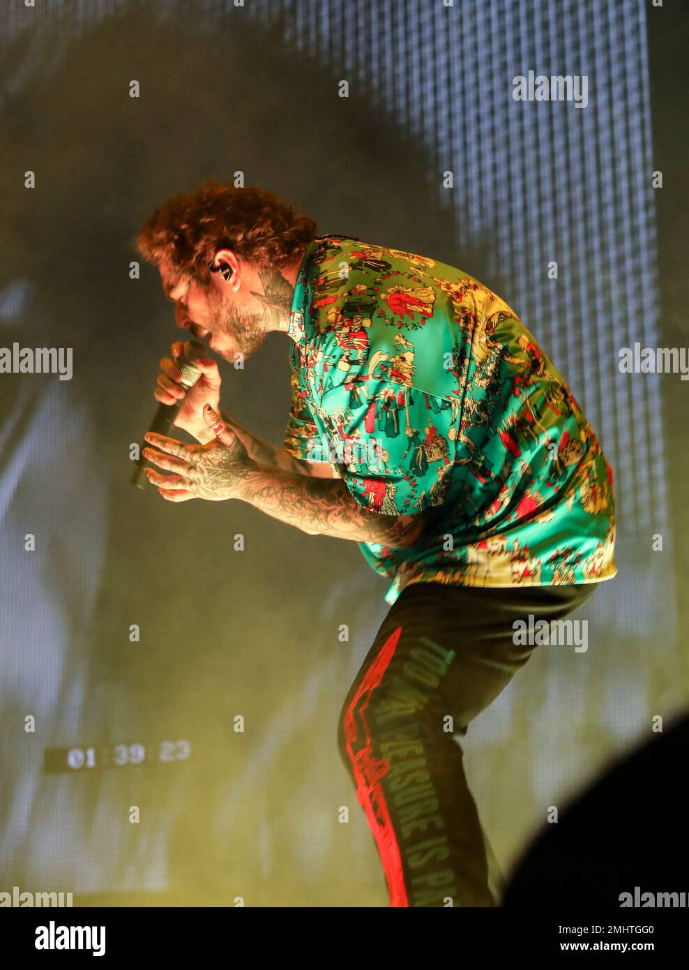 Post Malone performs during the Runaway Tour at State Farm Arena on ...