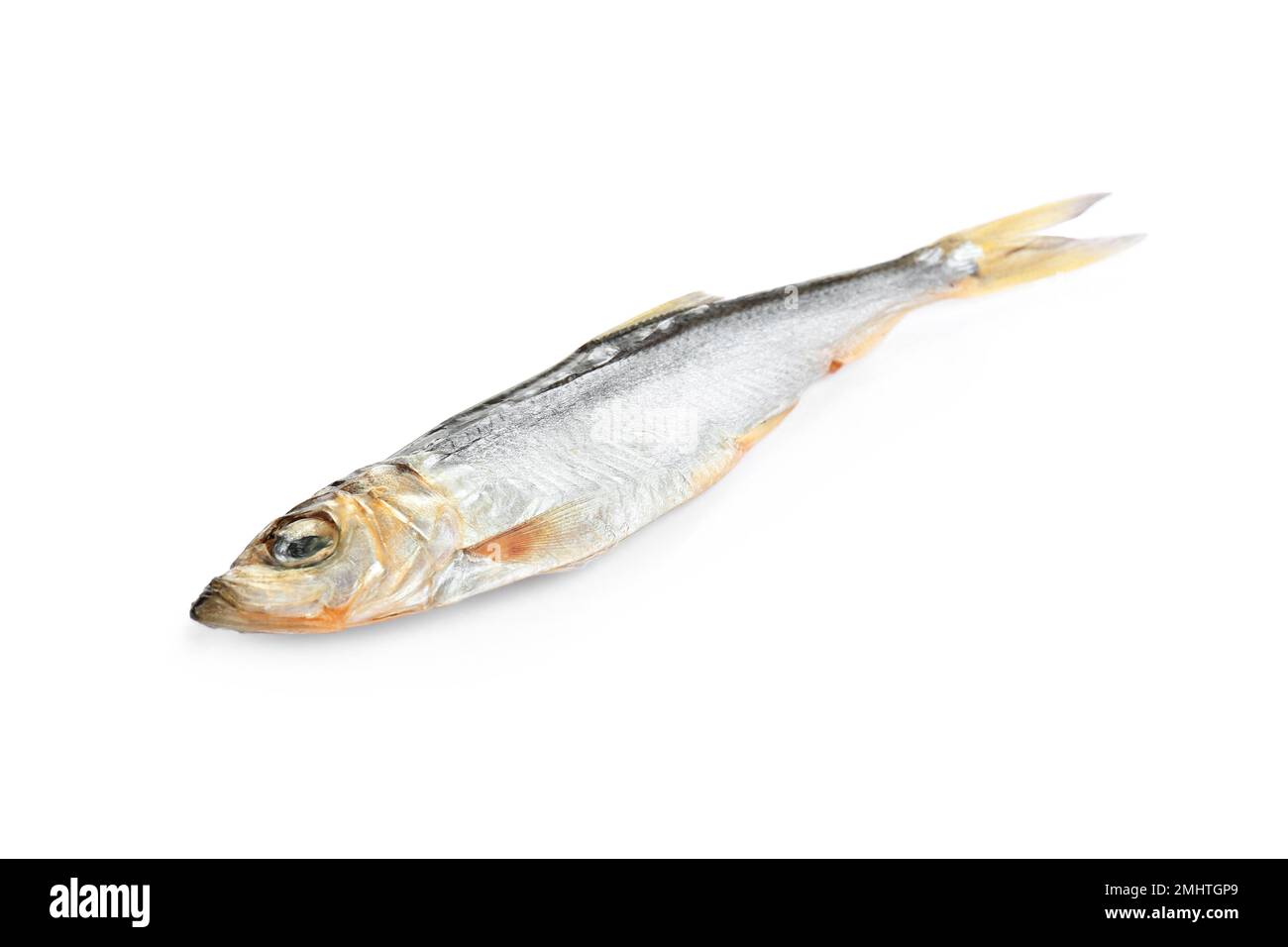 Tasty dried fish isolated on white. Seafood Stock Photo - Alamy