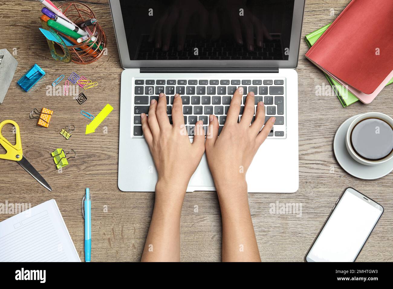 Top view hands female designer hi-res stock photography and images - Alamy