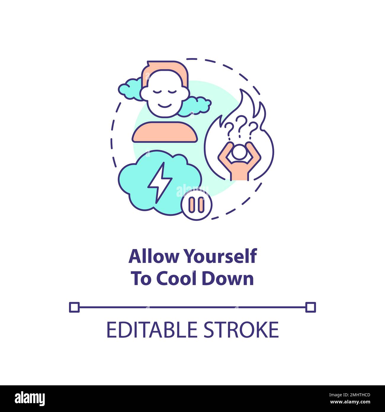 Allow yourself to cool down concept icon Stock Vector Image & Art - Alamy