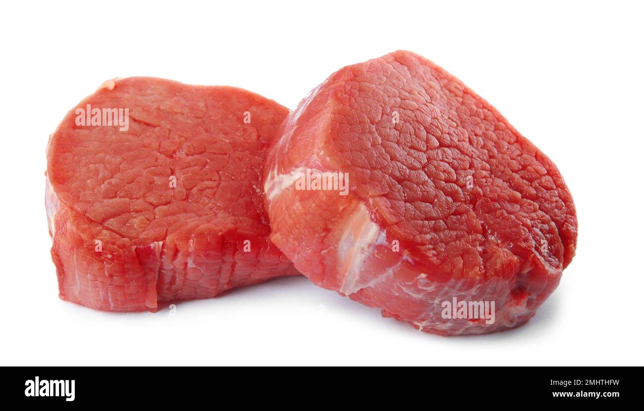 Fresh raw beef cut isolated on white Stock Photo - Alamy