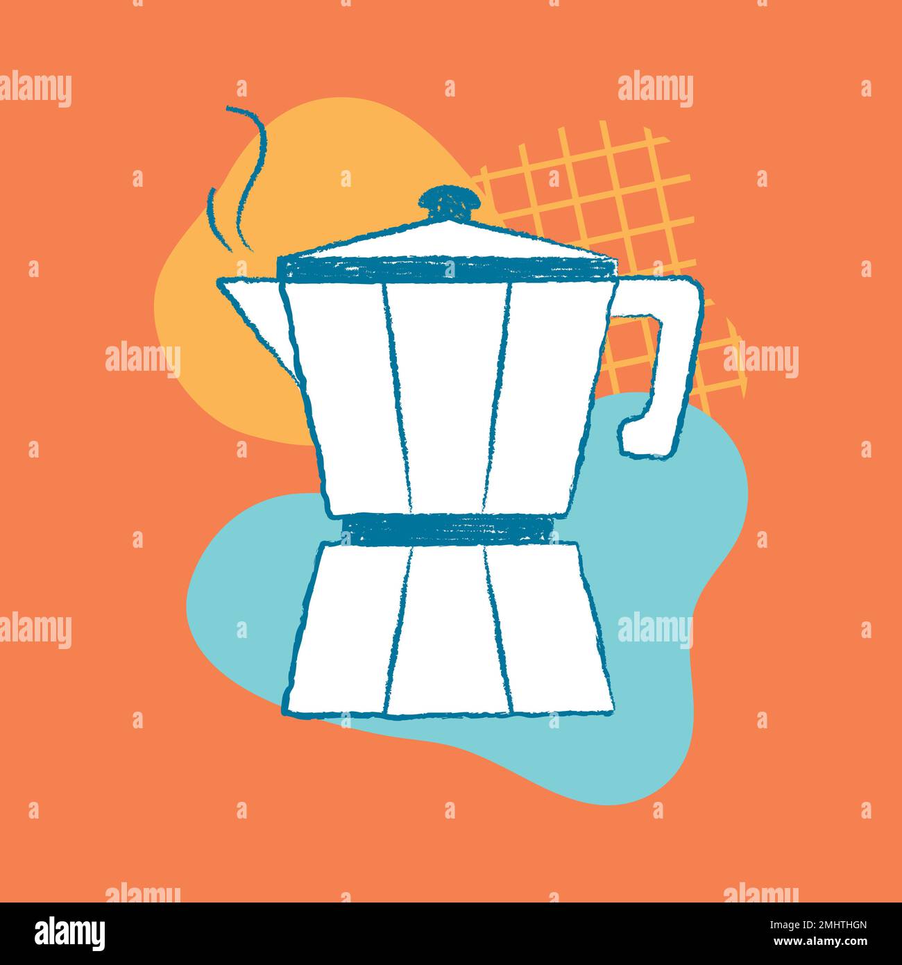 Coffee & cafe design element funky illustration vector Stock Vector ...