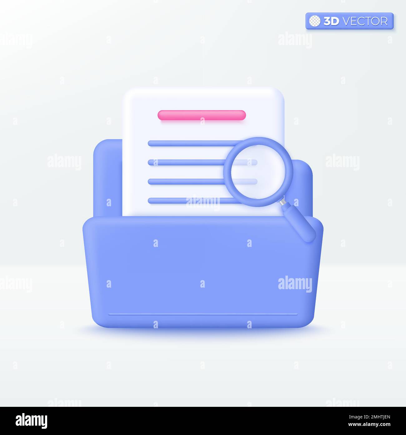 Folder with find file icon symbol. magnifying glass thorough search, comfortable searching ...