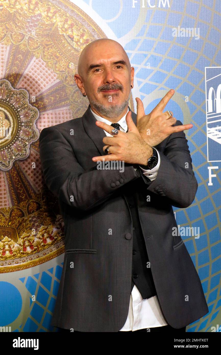 Mexican director Hari Sama poses for a photo on the red carpet as he ...