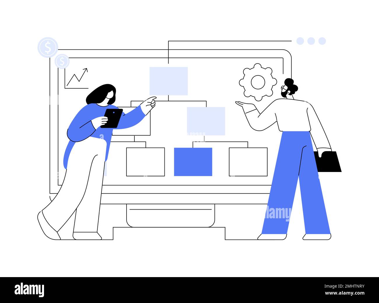 Business process management abstract concept vector illustration Stock ...