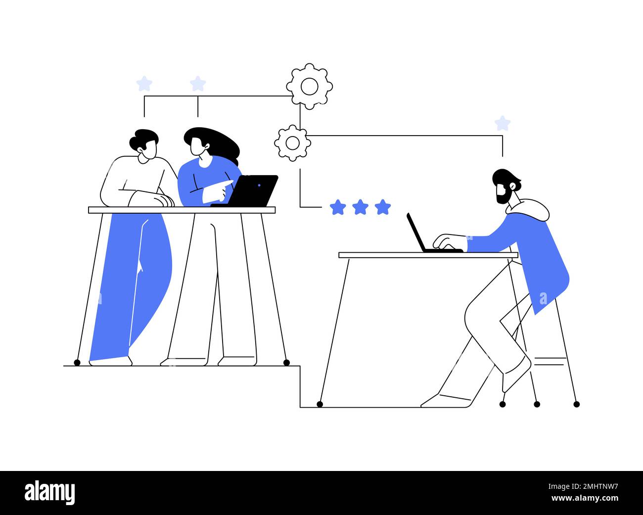 Collaboration abstract concept vector illustration Stock Vector Image ...