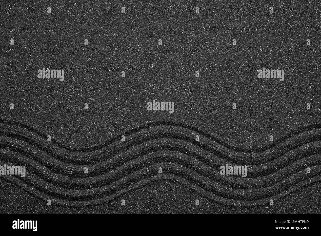 Top view of beautiful black sand. Zen and harmony Stock Photo - Alamy