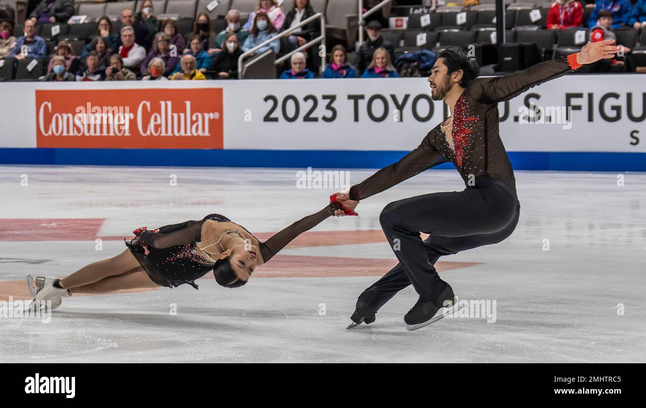 San Jose, USA. 26th Jan, 2023. Emily Chan and Spencer Howe scored ...