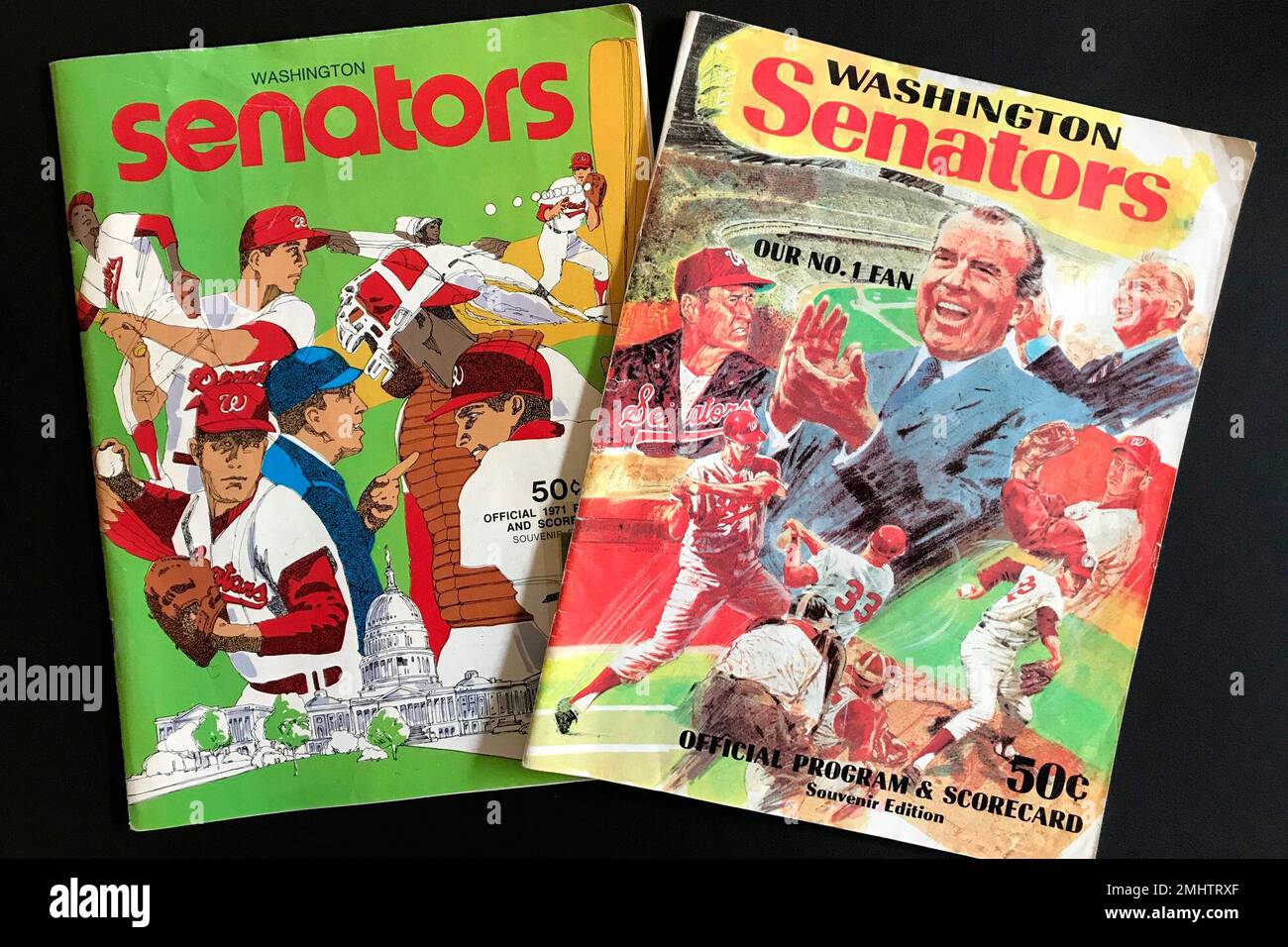 Washington Senators programs, including one featuring Richard Nixon and ...