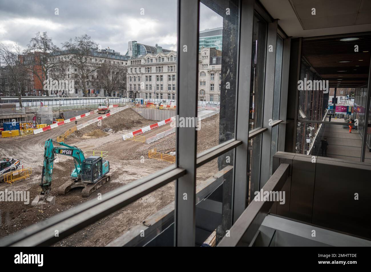 The construction site of the London Euston HS2 terminal, where work ...